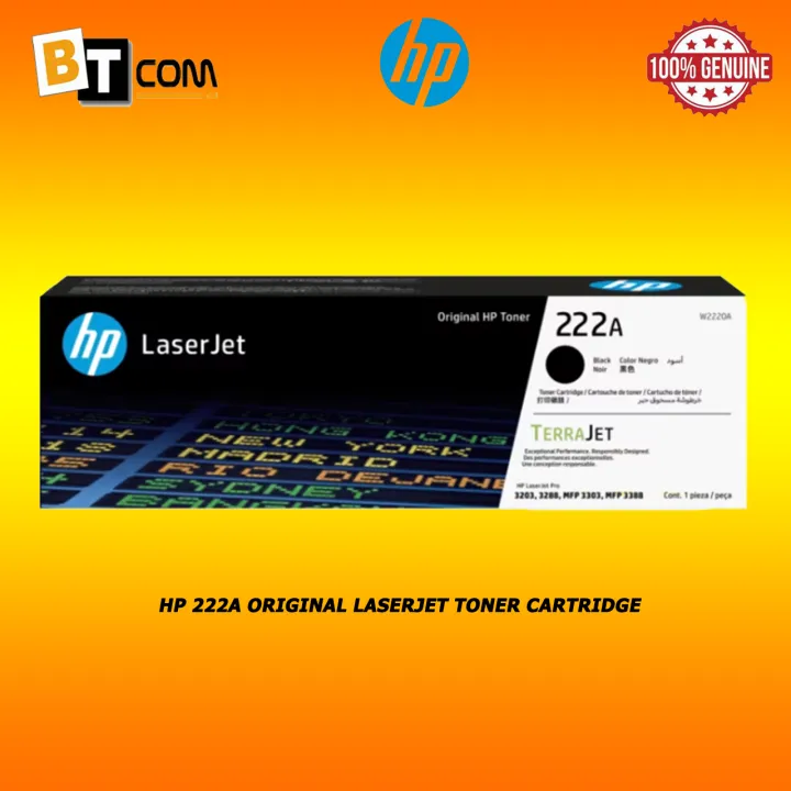 HP 222A Original LaserJet Toner Cartridge W2220A, W2221A. W2222A ...