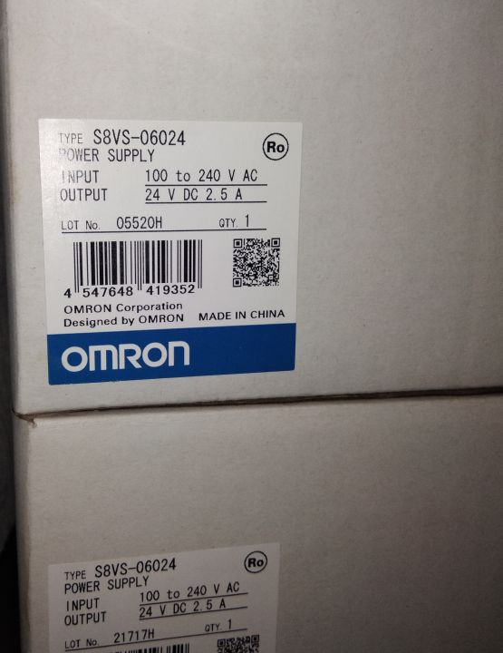 OMRON S8VS-06024 AC/DC CONVERTER DIN RAIL POWER SUPPLIES 60W 24VDC 25 A ...