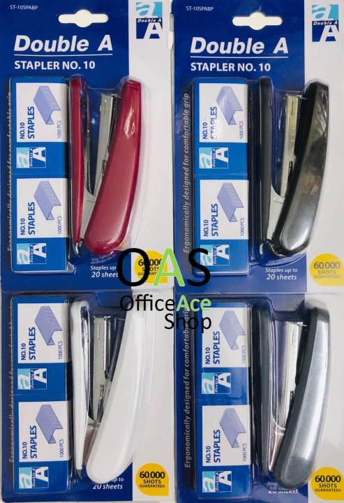 DOUBLE A Stapler เครื่องเย็บกระดาษ No.10 #ST-10SA | Lazada.co.th