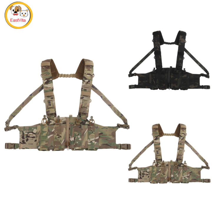 Camouflage Vest Chest Rig Combat Outdoor Trainning Adjustable Molle ...
