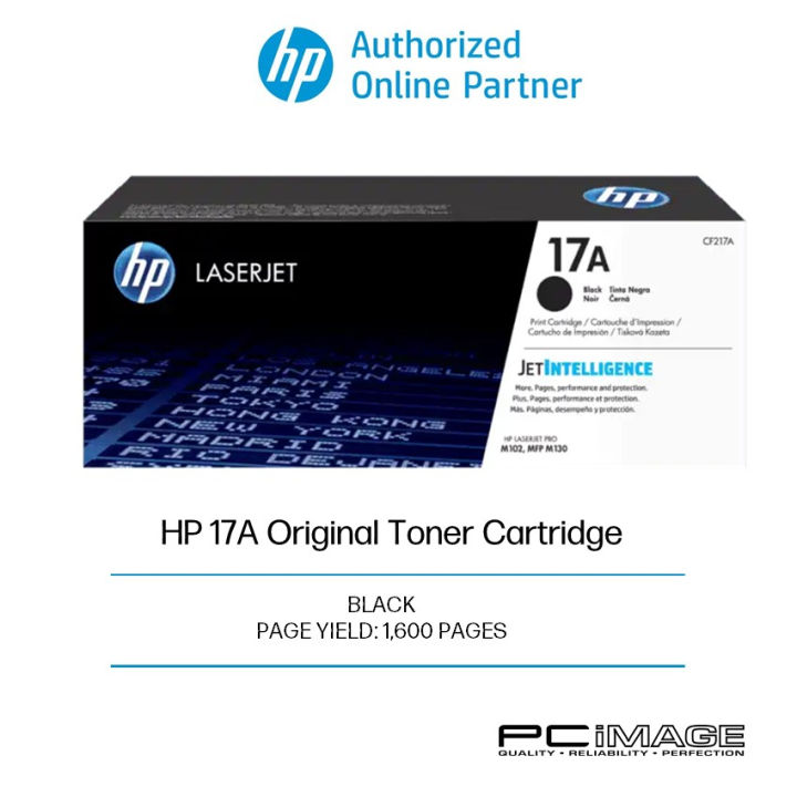 HP Original LaserJet Toner Cartridge 17A - Black CF217A | Lazada