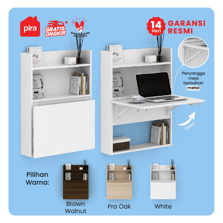 PIRA - AVON HD60 Meja Lipat Dinding / Meja Laptop Lipat / Meja Kerja ...