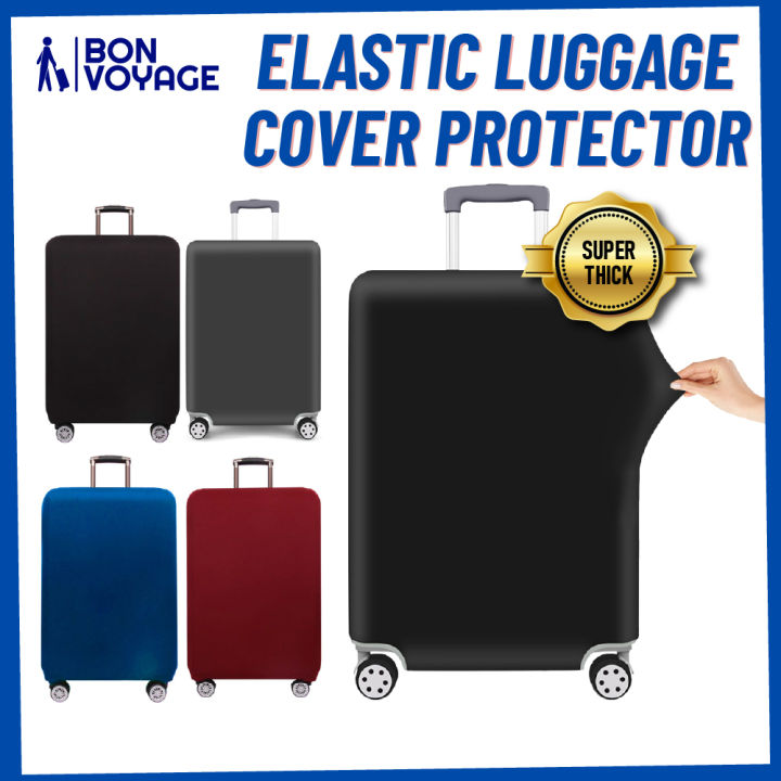 Bon Voyage Stretchable Elastic Travel Luggage Suitcase Protective Cover Sarung Bag | Lazada