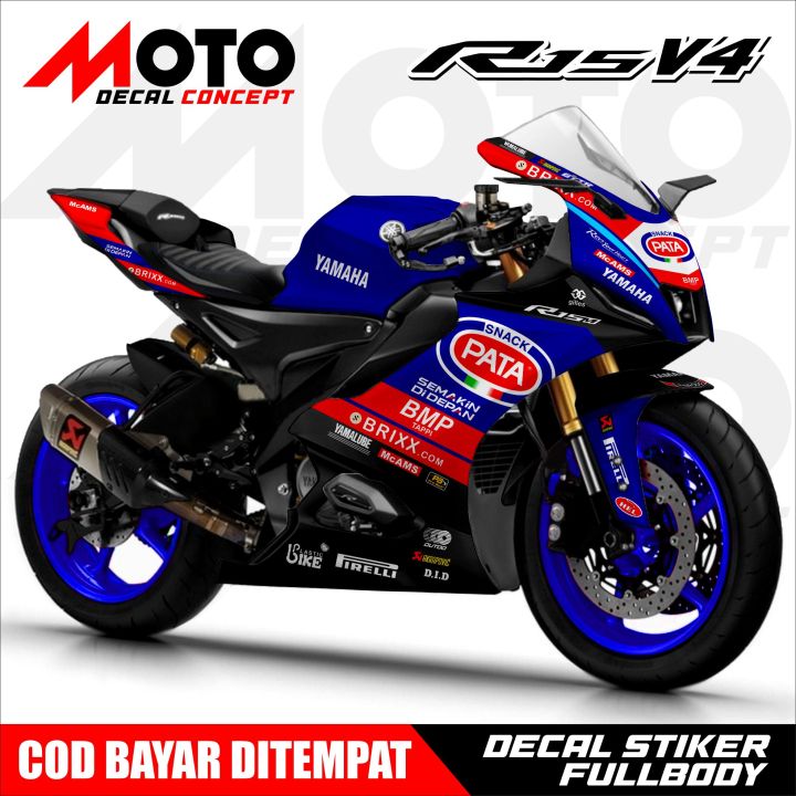 BISA COD Decal stiker r15 v4 Stiker full body R15 v4 motif PATA WSBK ...