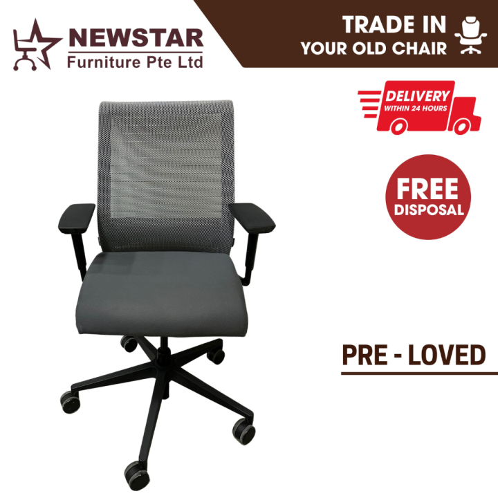 Steelcase Think Chair, High Stool chair with 3D Knit Back Version 1 ...