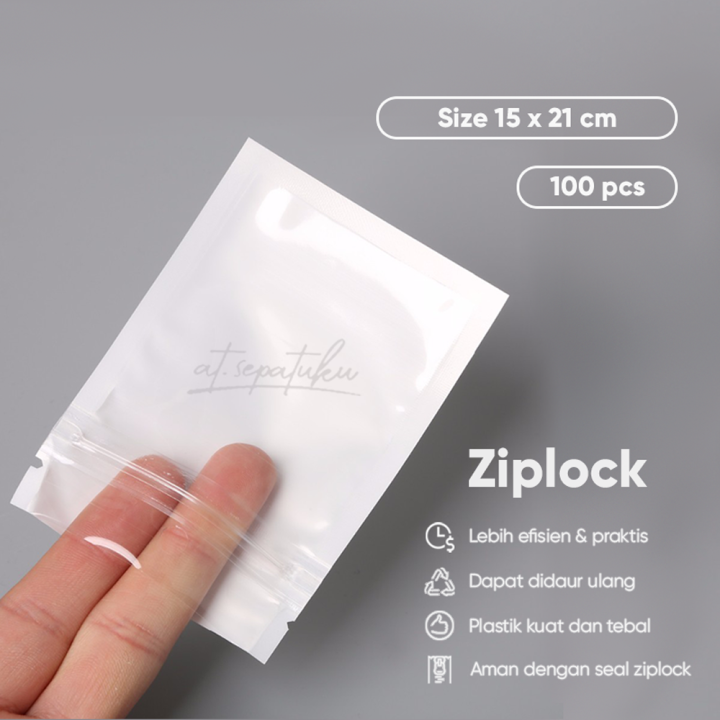 Plastik Klip 15 x 21 cm Ziplock Putih Zip lock / Zipper Packing ...