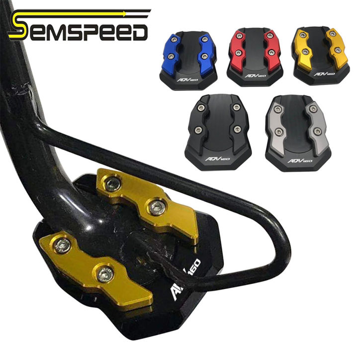 SEMSPEED Motorcycle CNC Side Foot Kick Stand Pad Kickstand Enlarge ...