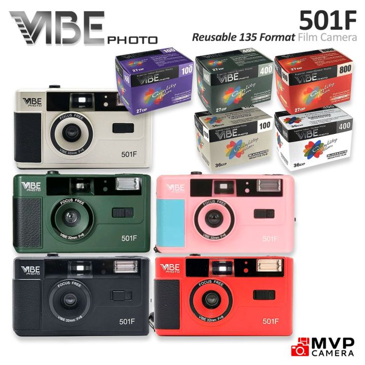 [BUNDLE OPTIONS] VIBE Photo 501F 135 35mm Reusable Film Camera Fullframe MVP CAMERA | Lazada PH
