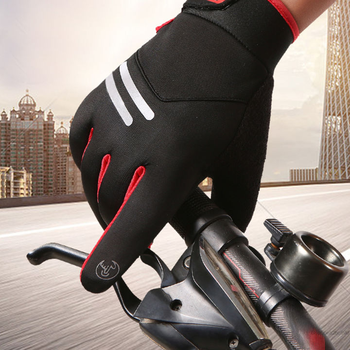 ขนแกะฤดูหนาวเรียงรายถุงมือกันน้ำสำหรับการขี่จักรยานกลางแจ้งที่ปรับขนาด ...