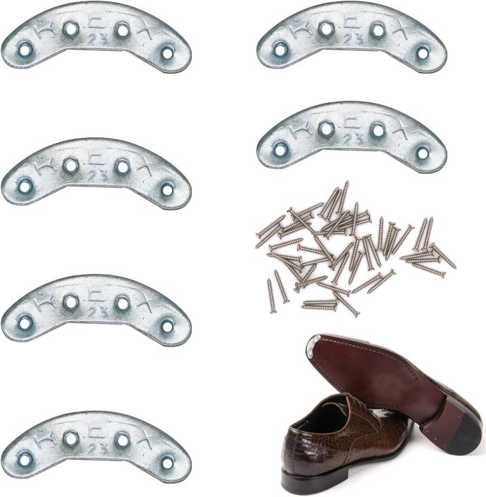 Metal Heel Plates 3 Pairs Sole Repair Kit Shoes Heel Taps Tips Repair ...