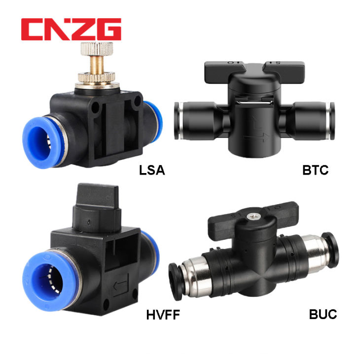 Throttle valve Fitting 4mm 6mm 8mm 10mm 12mm Pneumatic Push In Quick Joint Connector Hand Valve ...