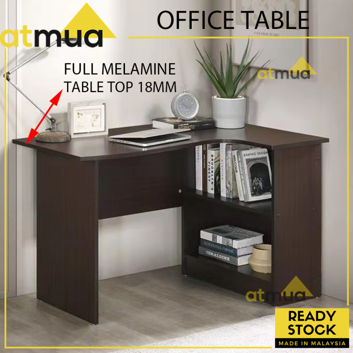 Atmua Lava L-Shape Writing Table (4 Feet) [Full Melamine] *Water ...