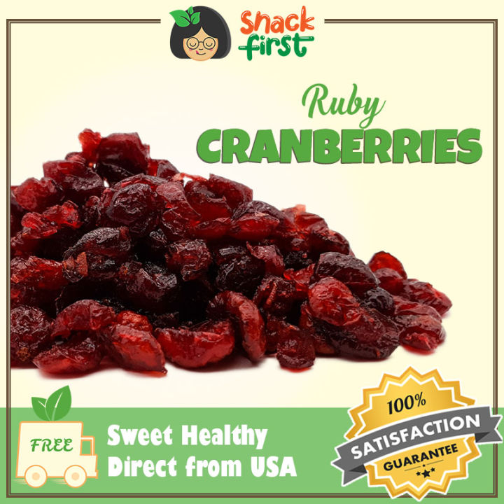SnackFirst USA Dried Ruby Cranberries 200g/1kg - Healthy, sweet dried fruits snacks! | Lazada ...