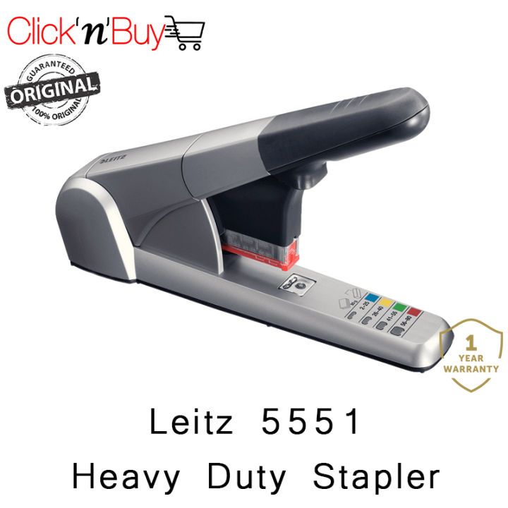 Leitz 5551 Heavy Duty Stapler. 80 Sheet Staple Capacity. Easy Front ...