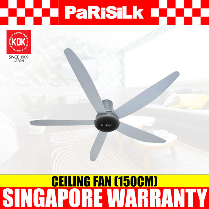 (Bulky)(FREE INSTALLATION) KDK T60AW 5-Blades Remote Control DC Ceiling ...