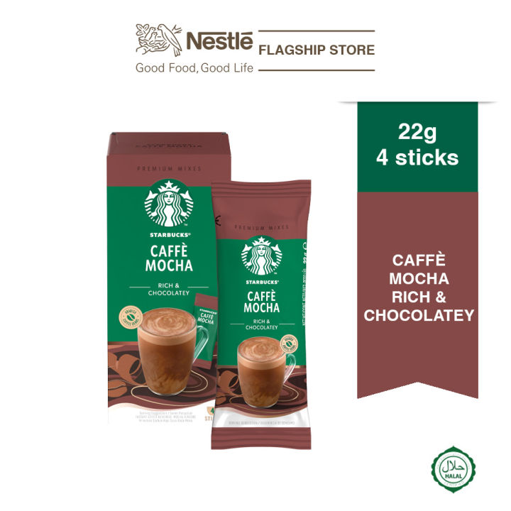 STARBUCKS Caffè Mocha Premium Instant Coffee 4 sticks 22g | Lazada