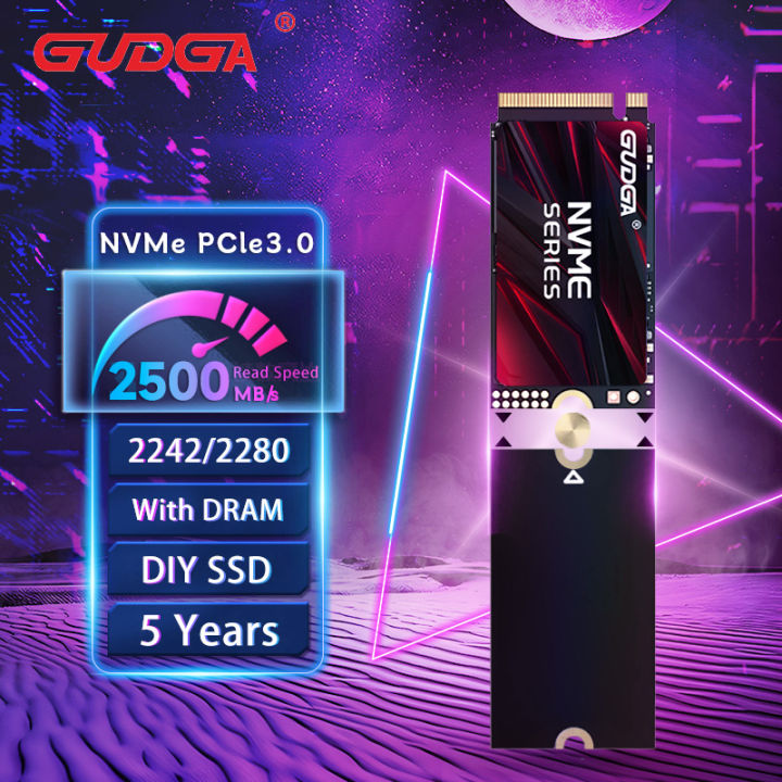 GUDGA 256GB M.2 NVMe PCIe 3.0 SSD 22x42 มม. 22x80 มม. ไดรฟ์โซลิดสเตตภายใน 2500mb / s พร้อม DRAM ...