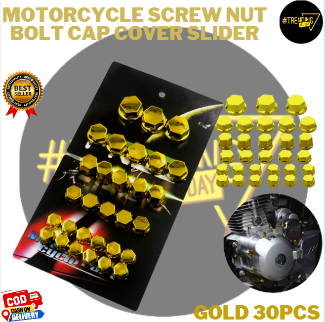 YAMAHA NMAX 155 Gold Screw Nut Bolt Cap Cover Universal 30Pcs Make your ...