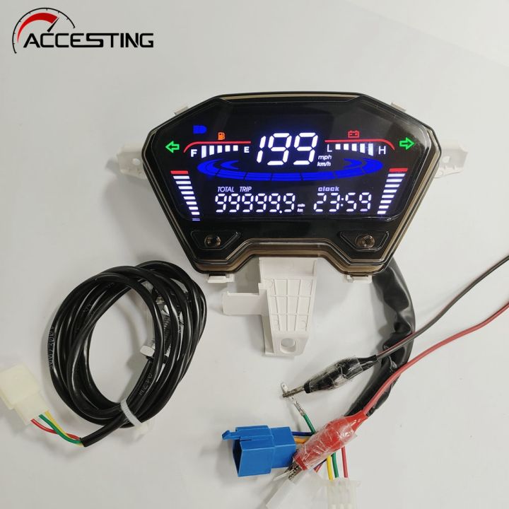 New Motorcycle Meter Odometer Motorcycle Conversion Electric Dashboard ...