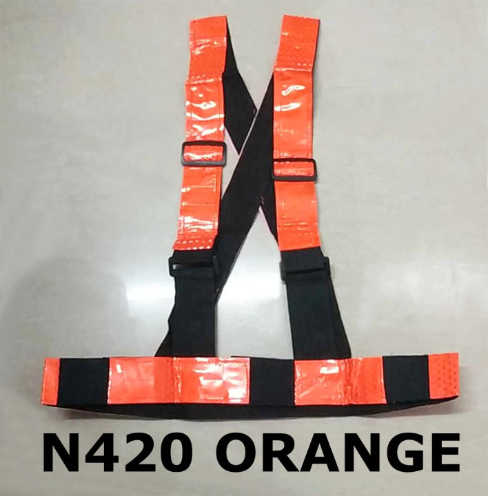 N420 ORANGE SAFETY VEST REFLECTIVE REFLECTORIZED REFLECTOR SECURITY ...