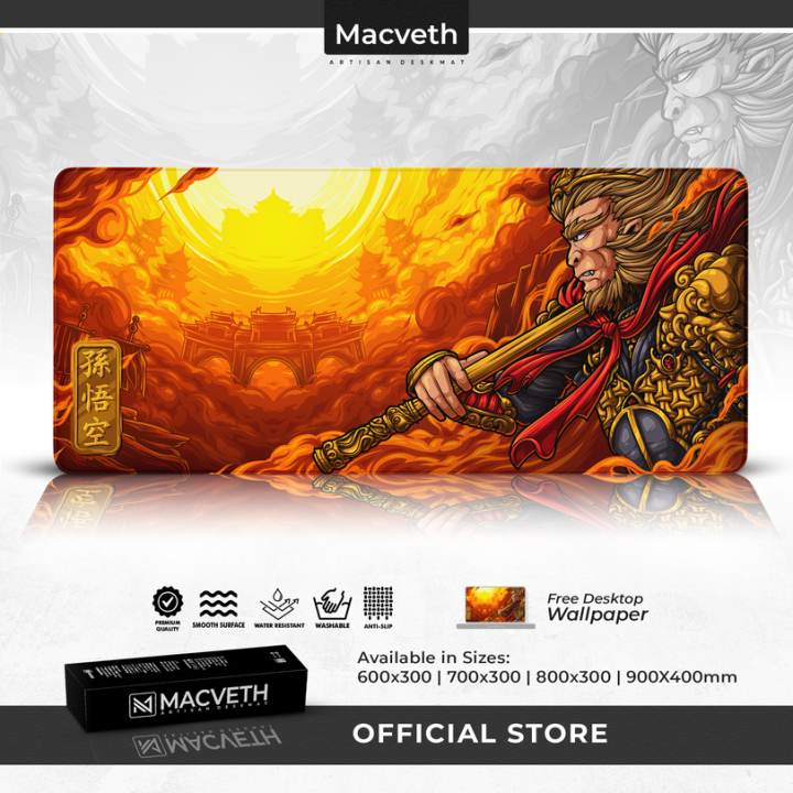 Macveth Artisan Deskmat | SanWukong | 4MM | Extended Mousepad | Smooth ...