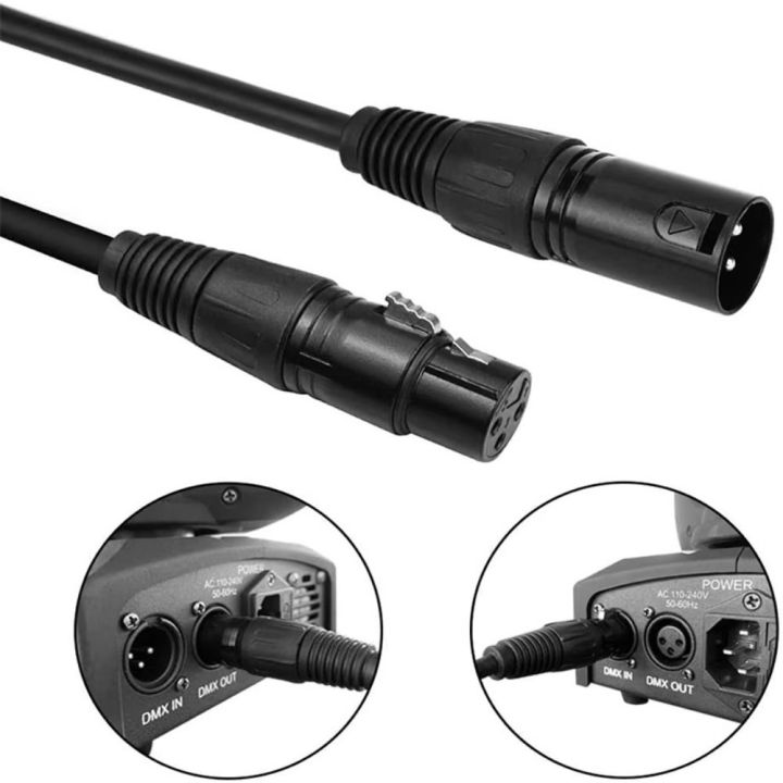 CRNGW Male To Female 3 Pin Signal Cable Plug XLR Adapter XLR Connector ...