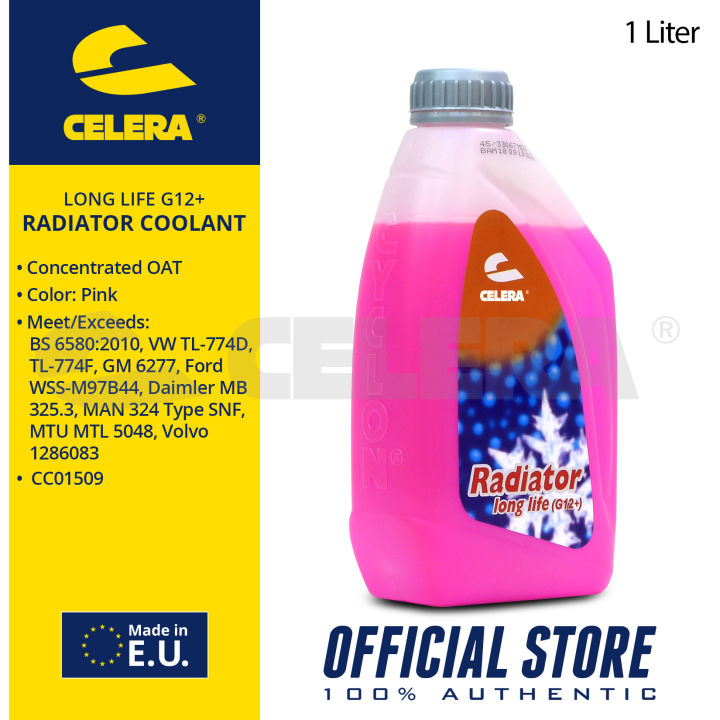 CELERA Radiator LL (G12+) Concentrated OAT Car Radiator Coolant Pink 1L ...