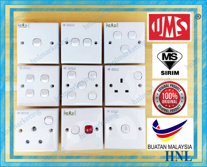 UMS 3 SERIES SWITCH SOCKET 13A 20A 10A BELL HEATER | Lazada