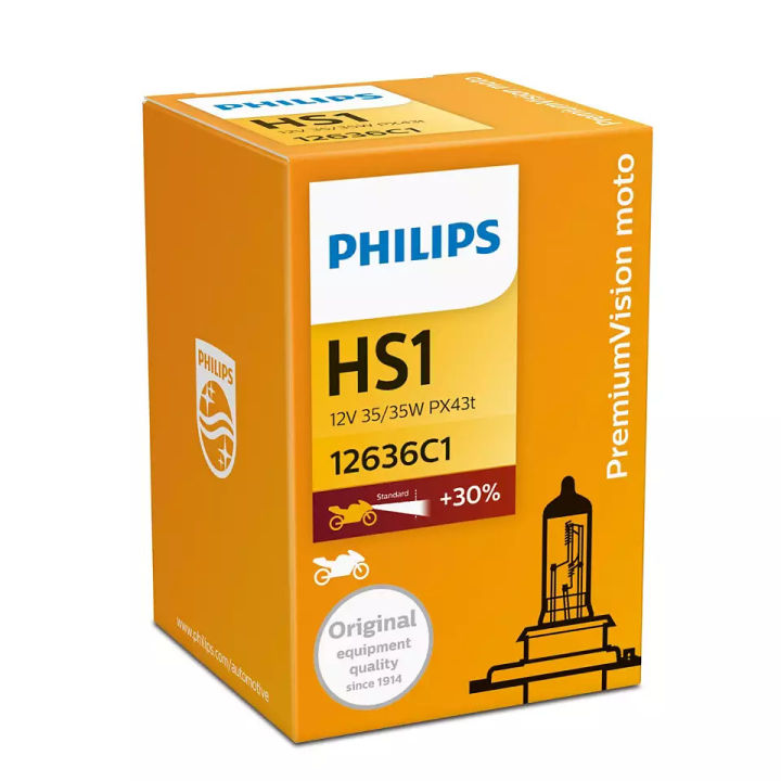 HS1 Philips Premium Vision Motorcycle Headlight Bulb 12V 35//35W ...
