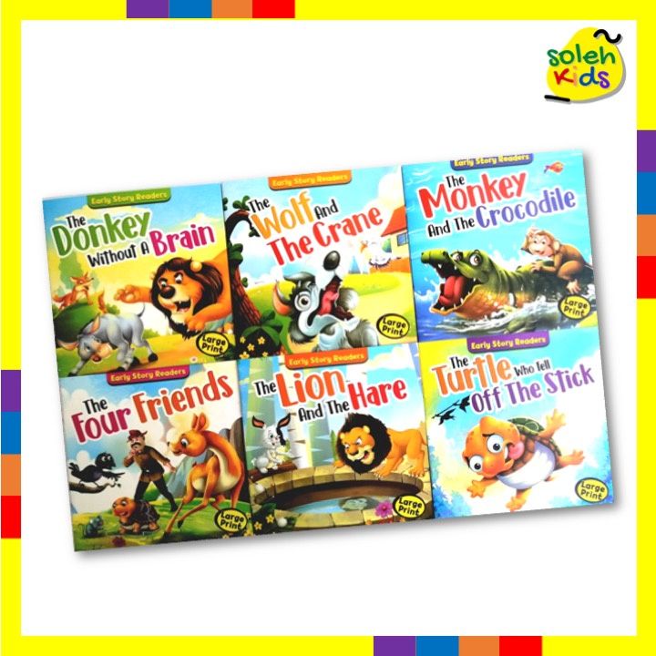 Large Print Animal Story books (Set of 6) for preschool kindergarden ...