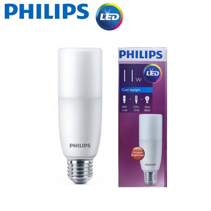PHILIPS LED STICK 11W E27 DAYLIGHT 6500K / WARMWHITE 3000K | Lazada