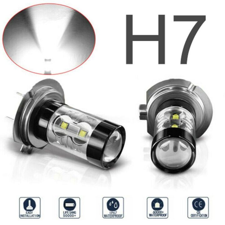 2pcs Chất lượng cao H7 bóng đèn LED 160W 6000K cài đặt nhanh ánh sáng ...