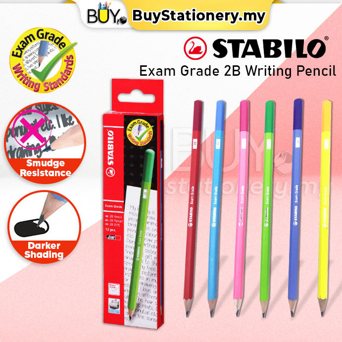 Stabilo 2B Exam Grade Graphite Pencil (288G/12)-(12s/Box) Sketching ...
