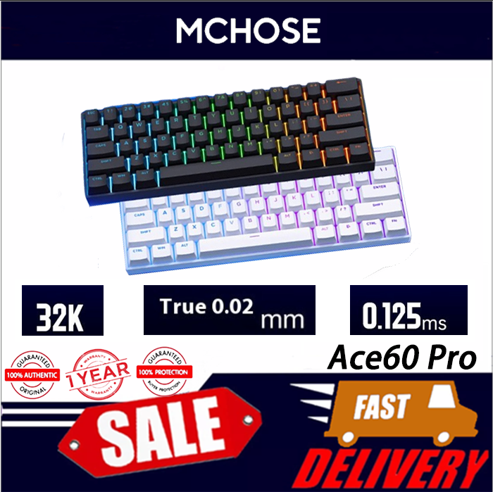 MCHOSE Ace60 Pro wired magnetic switch keyboard, 8K return rate, RT0 ...