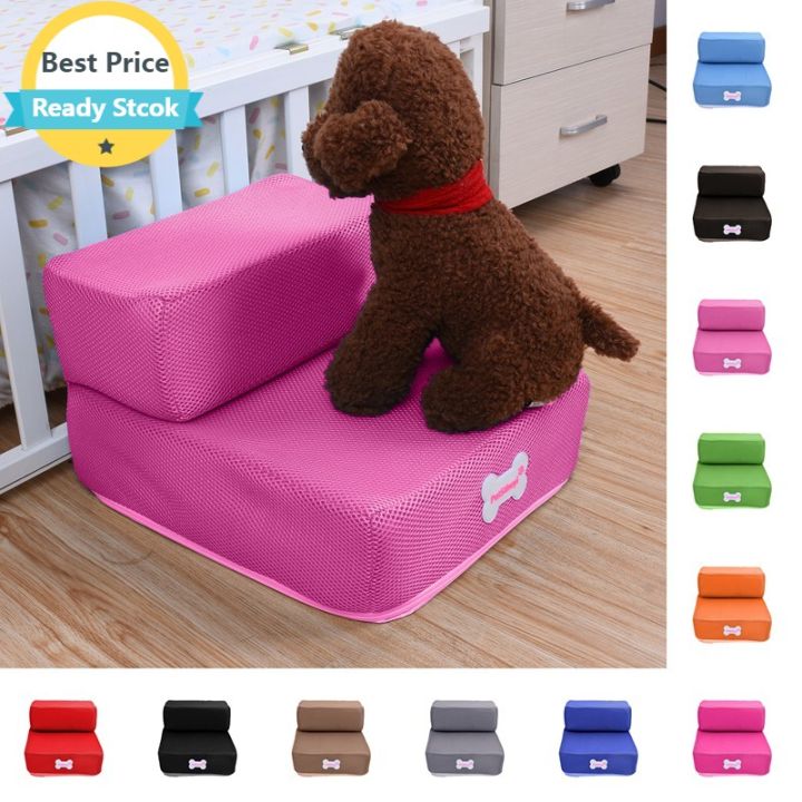 Anti-slip Pet Stairs Soft Foldable Steps Portable Dog Ramp Ladder ...