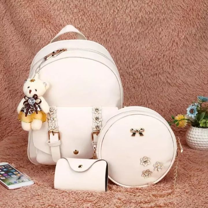 Tas Ransel Wanita Dewasa Anak Perempuan Tas Ransel Backpack 3IN 1 Louis ...