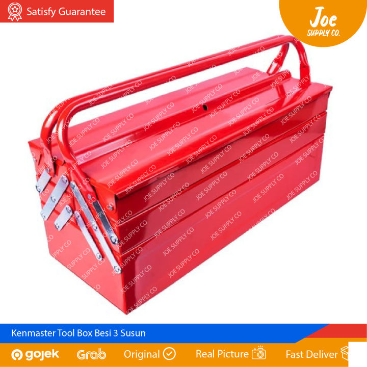 Kenmaster Tool Box Besi Besar 3 Susun Toolbox Full Besi Premium Quality ...