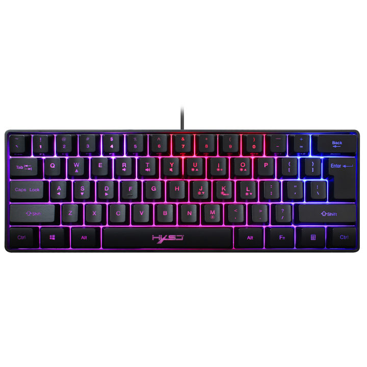 HXSJ V700 61 Keys Gaming RGB Keyboard for Gamers USB Backlight keyboard ...