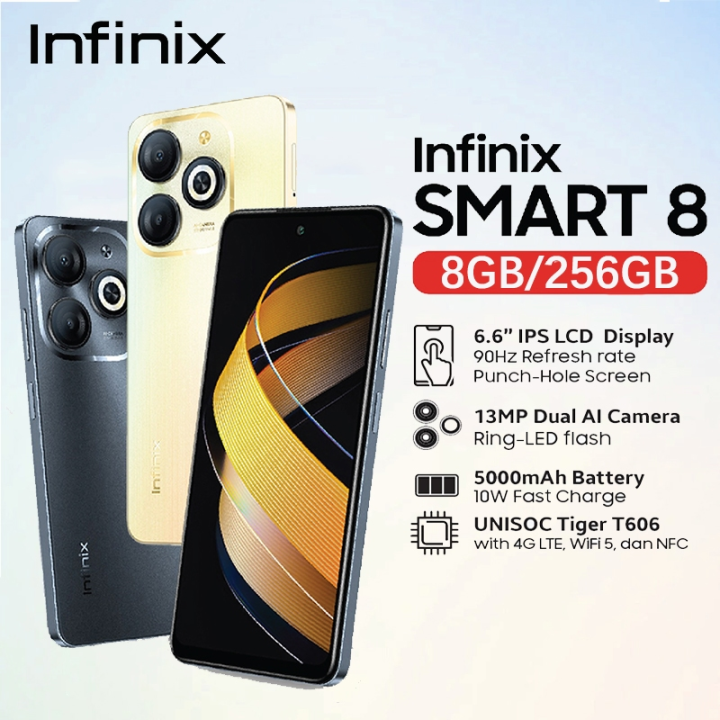 Infinix Smart 8 cellphone original legit big sale android12 phone smartphone 8GB+256GB cheap ...