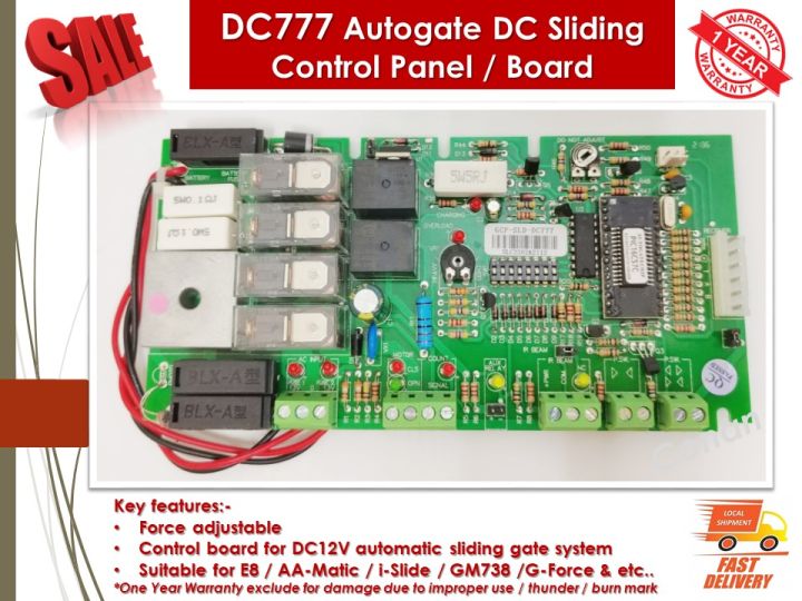 DC777 Autogate DC Sliding Control Panel / Board (Compatible to DC3 ...
