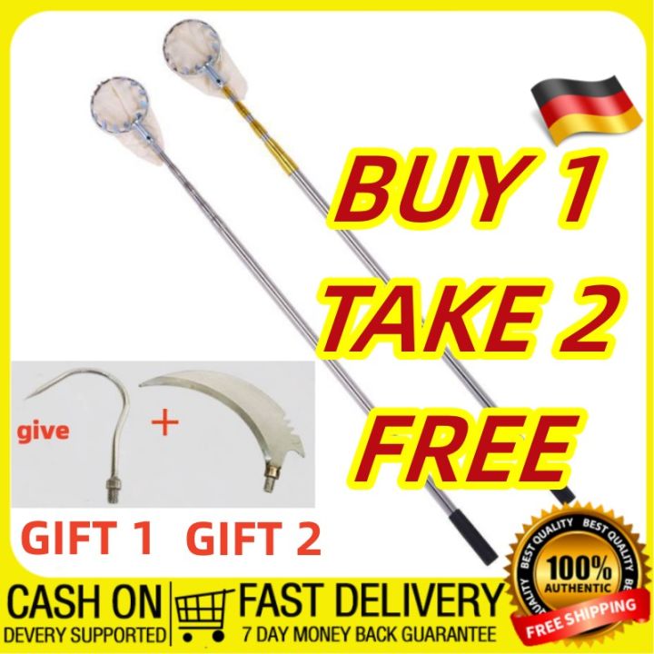 Telescopic Rod Fruit Picker Stainless Steel High Altitude Fruit Picking ...