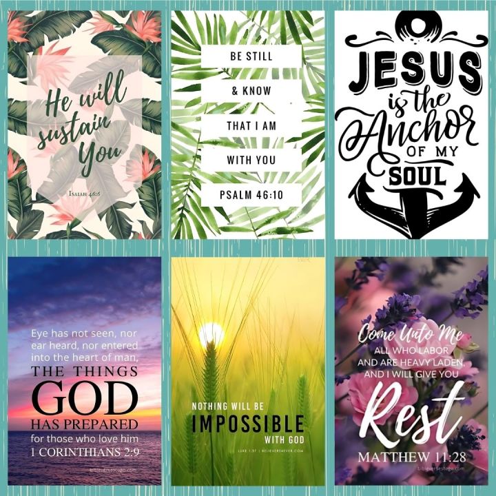 Bible Verse | A4 size Laminated Photo Wall Decor | Laminated A4 Poster ...