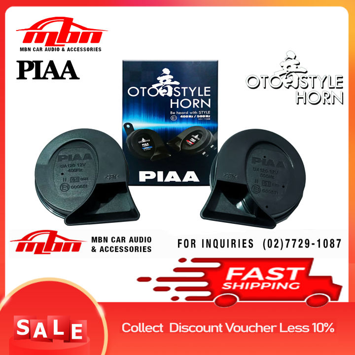PIAA OTO Style Horn 400Hz / 500Hz HO-14, Set 2pcs Power Horn / PIAA Superior Deep Bass Horn ...