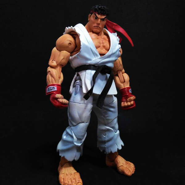 ♘Street Fighter 5 Long RYU Hand-made Model Hao Ghost Action Figure Chun ...