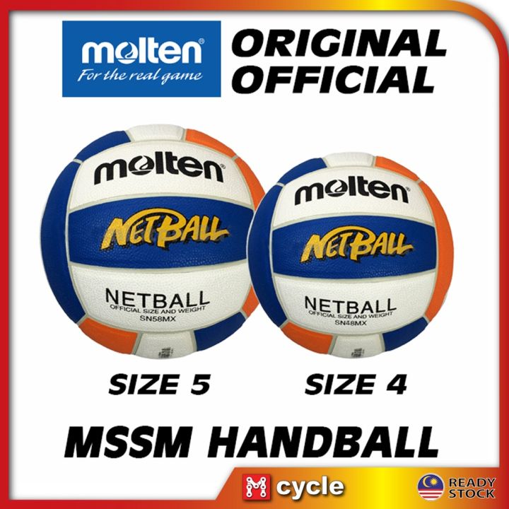 [100% Original] Molten Netball SN58MX Size 5 SN48MX Size 4 Bola Jaring ...