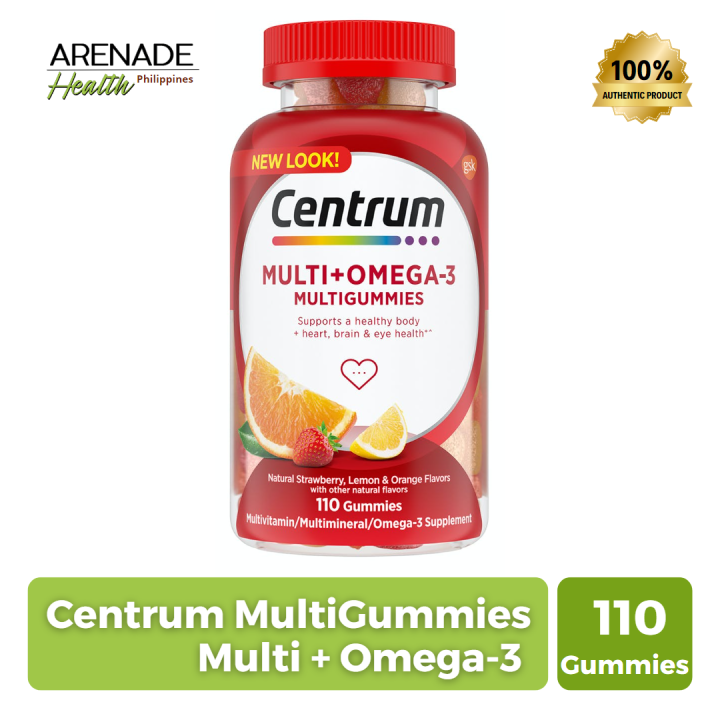 Centrum Multi Omega 3 Natural Strawberry Lemon Orange Flavors