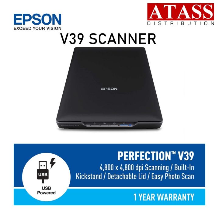 Epson Perfection V39 Flatbed Scanner SIMILAR CANON LIDE 300 LIDE 400 ...