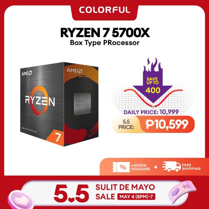 AMD Ryzen™ 7 5700X | AMD Ryzen™ 7 5700X3D Boxed Desktop Processor (w/o Stock CPU Cooler) | Lazada PH