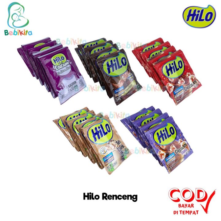 HiLo Minuman Serbuk Tinggi Kalsium Kemasan Renceng Isi 10 Sachet ...