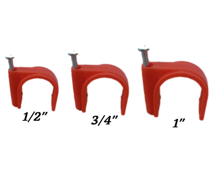 BHE-7161 PVC Clamp Electrical Waterline w/nail heavy duty for flexible ...